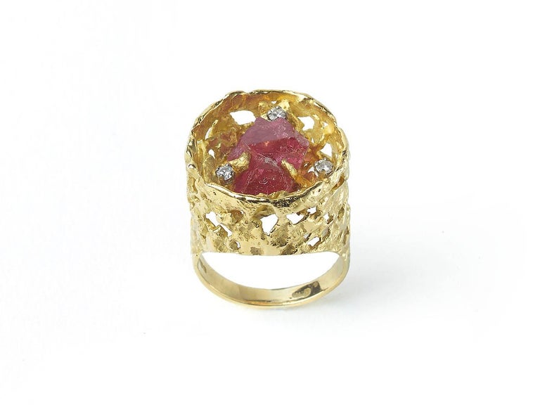 Spinel and Diamond Ring by John Donald at 1stDibs | john donald ring ...