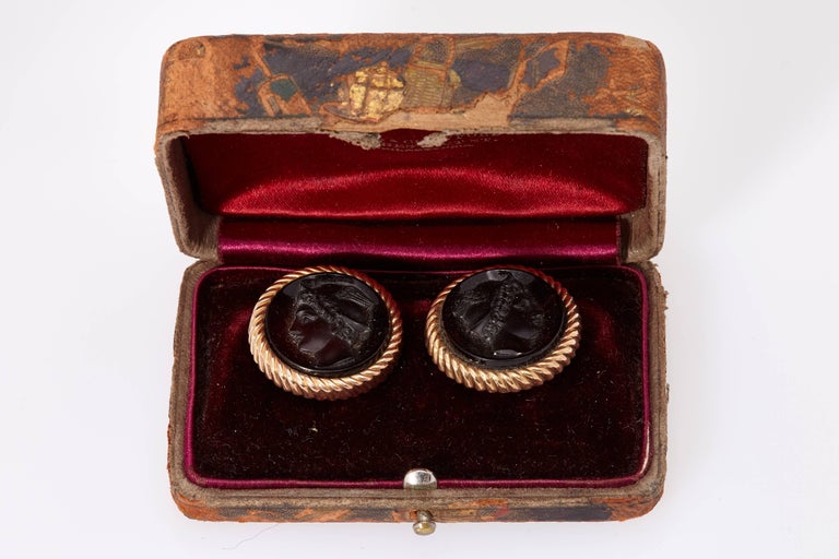 Amber Gold Venus Mercury Cufflinks For Sale at 1stDibs