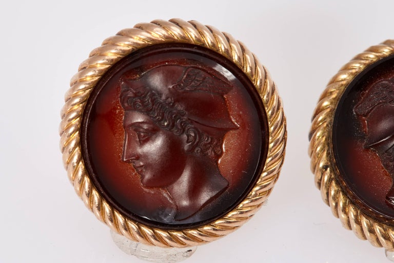 Amber Gold Venus Mercury Cufflinks For Sale at 1stDibs