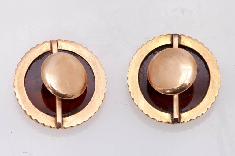 Amber Gold Venus Mercury Cufflinks For Sale at 1stDibs