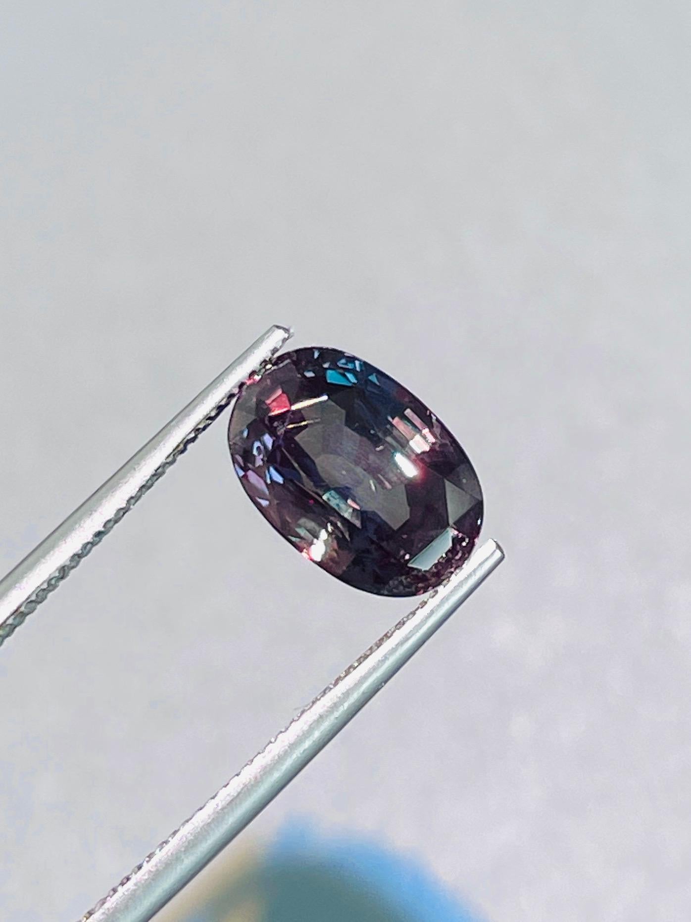 2.61 Ct GIA Certified Natural Alexandrite Brazil Color change to red ...