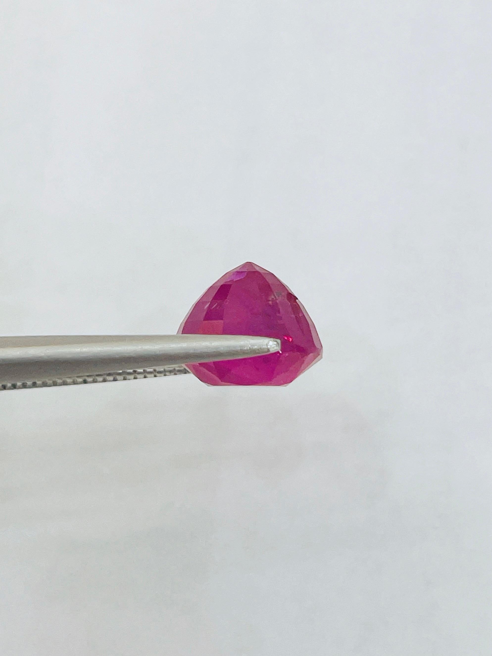 5.02 Ct GRS Certificate No heat Burma Ruby Mogok Unheated Gemstone For ...