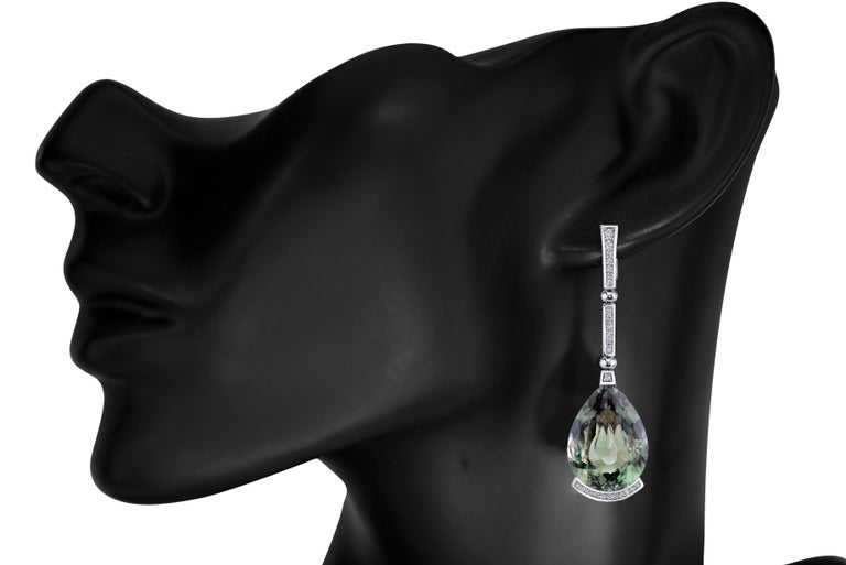 Alex Soldier Csarite Diamond White Gold One of a Kind Swan Drop ...