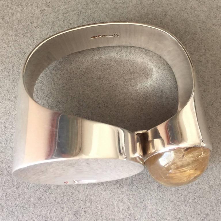 Kaunis Koru Rutilated Quartz Sterling Silver Bracelet by Olavi L ...