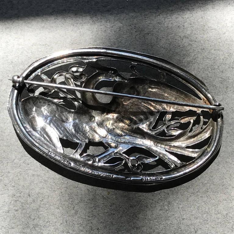 Peer Smed Sterling Silver Hand-Wrought Bird Brooch at 1stDibs