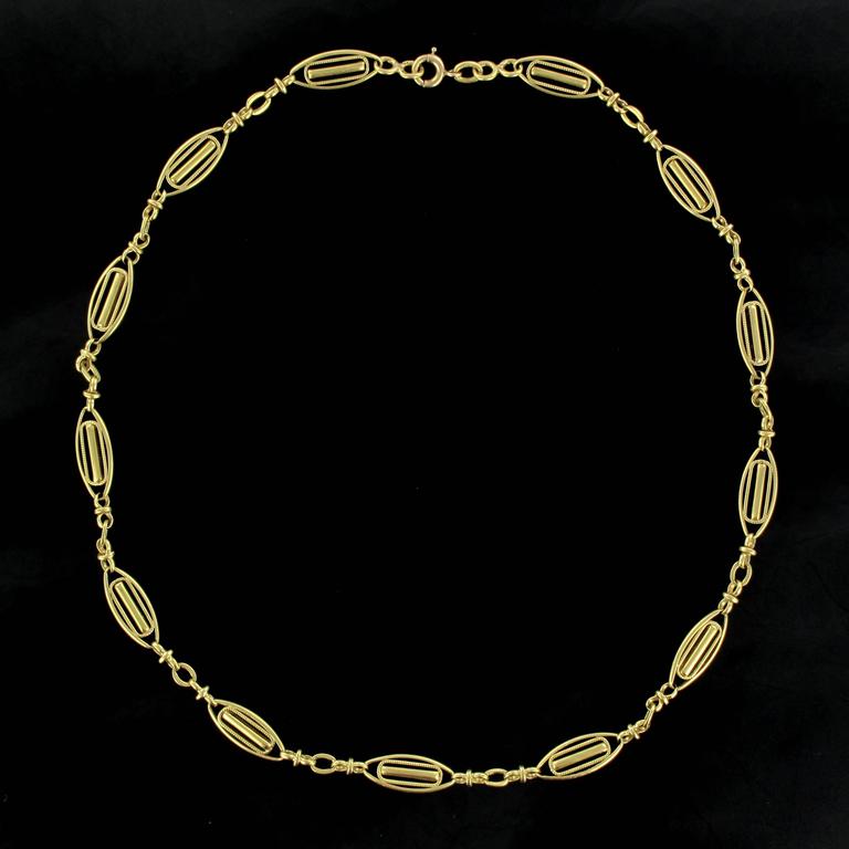 French 19th Century Antique Gold Chain Necklace at 1stDibs | french ...
