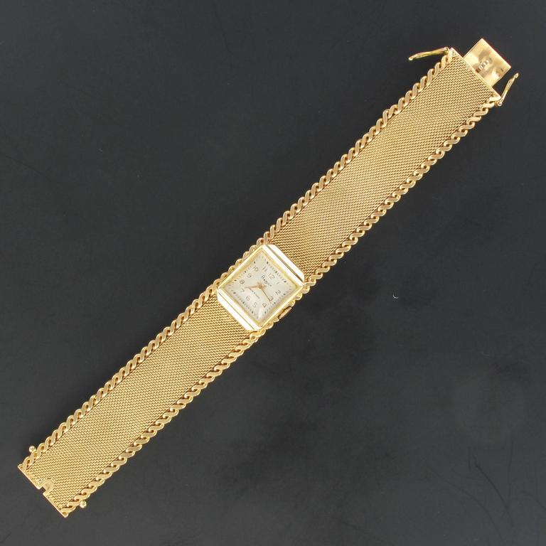 Flamor Ladies Yellow Gold Manual Wind Wristwatch For Sale at 1stDibs ...