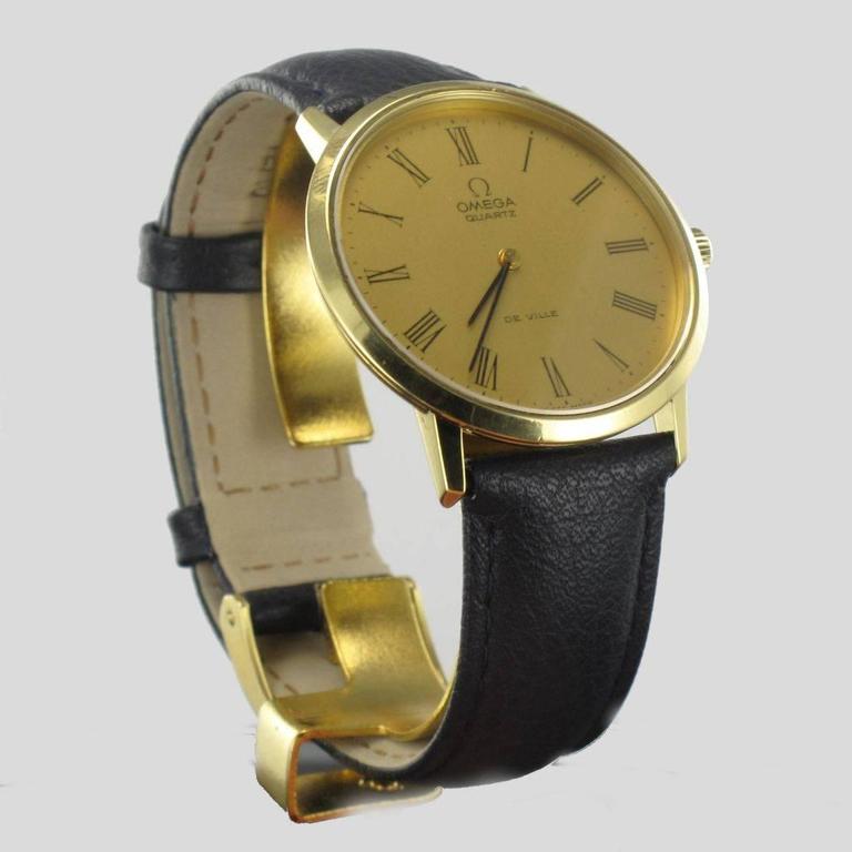 Omega Quartz De Ville Gold Men Watch at 1stDibs