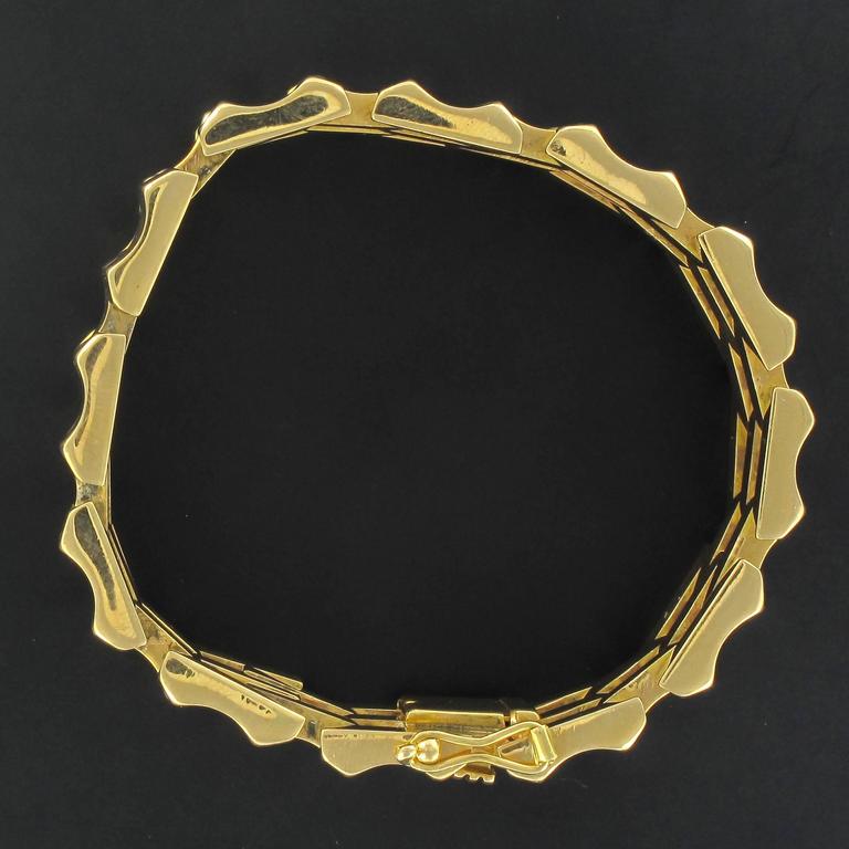 French 1940s Yellow Gold Tank Bracelet at 1stDibs