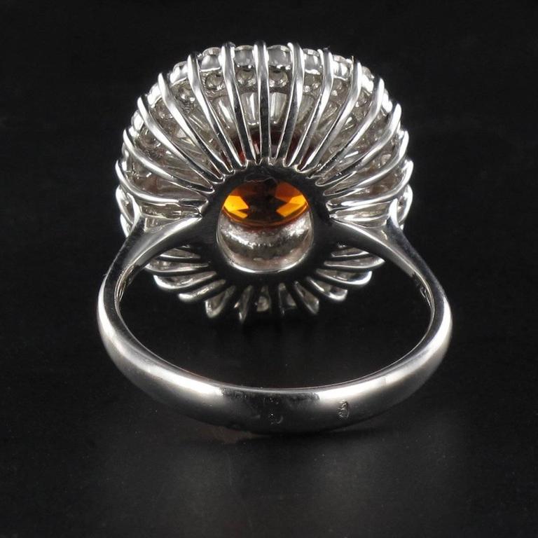 Incredible Spessartite Orange Garnet Diamond Gold Ring at 1stDibs ...