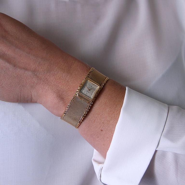 Flamor Ladies Yellow Gold Manual Wind Wristwatch For Sale at 1stDibs ...