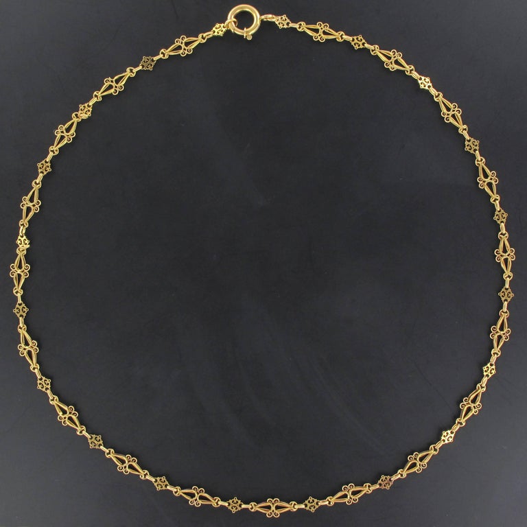 French Napoleon III Worked Mesh Gold Chain Necklace at 1stDibs | mesh ...