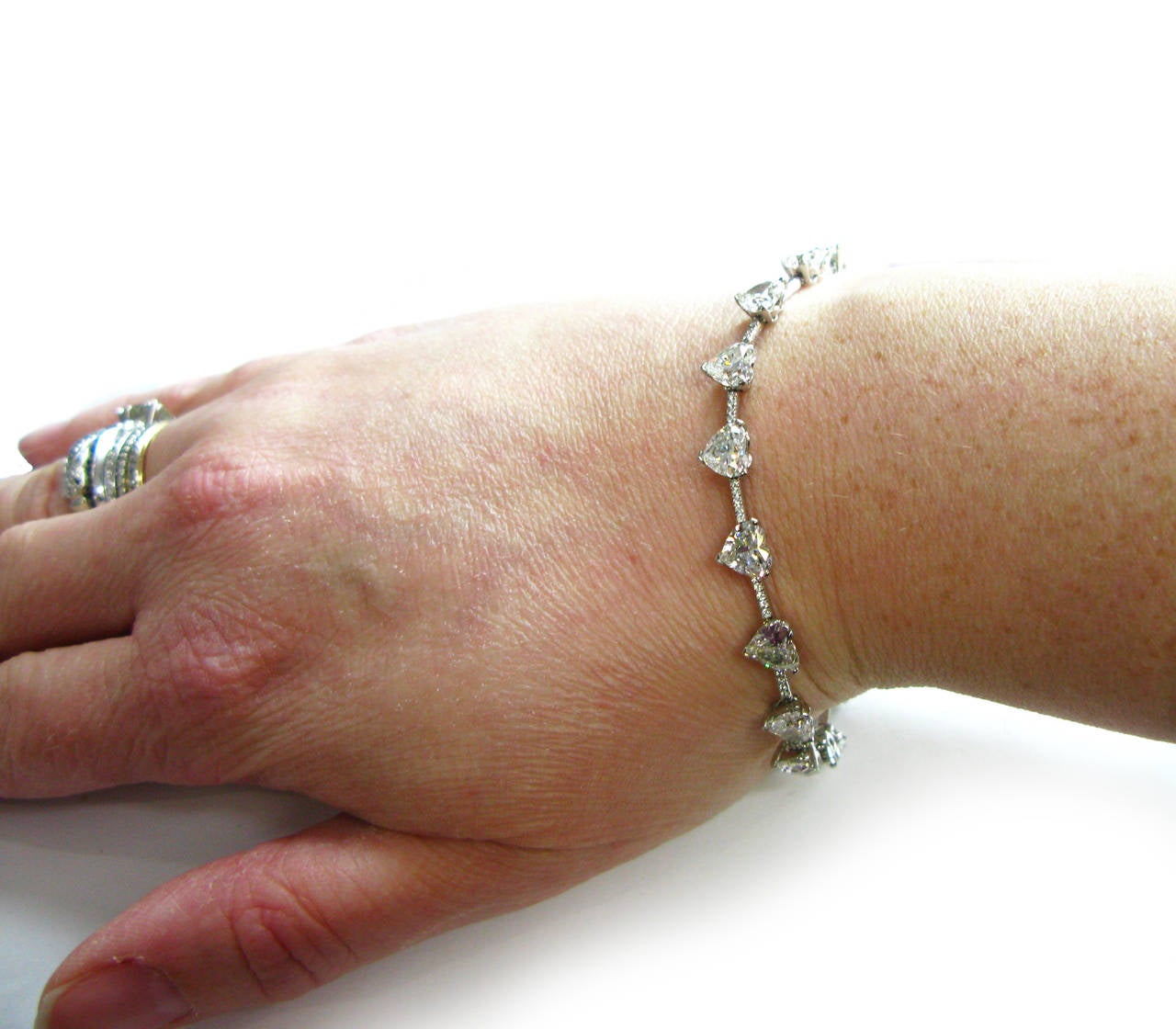Diamond Heart Shape Bracelet at 1stDibs | heart shaped bracelet