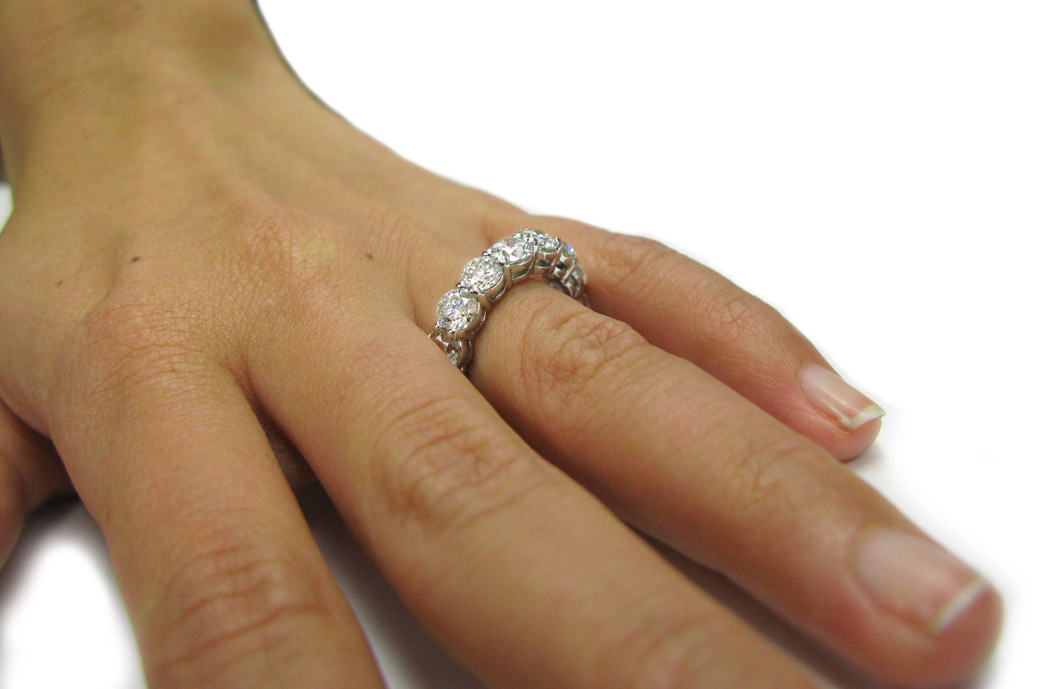 Graff 4.80 Carats Diamonds Platinum Eternity Band Ring at 1stDibs ...