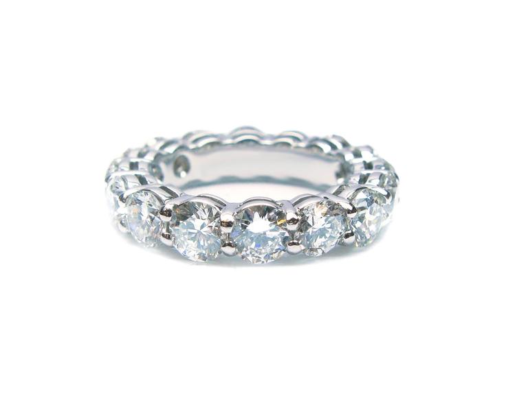 Graff 4.80 Carats Diamonds Platinum Eternity Band Ring at 1stDibs ...