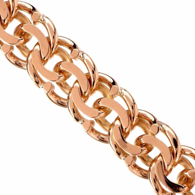 Gold Byzantine Weave Link Bracelet at 1stDibs