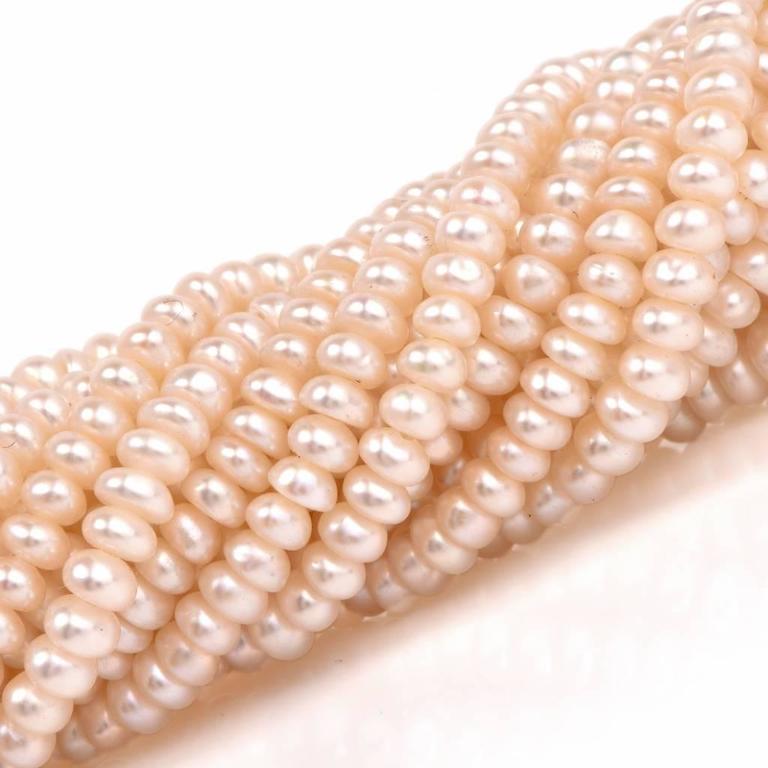 Multi Strand Seed Pearl Necklace with Gold Clasp For Sale at 1stDibs
