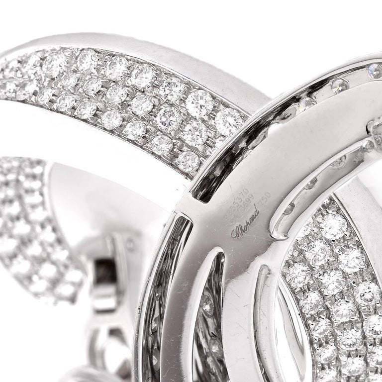 Chopard Large Hoop Diamond Earrings at 1stDibs | chopard diamond hoop ...