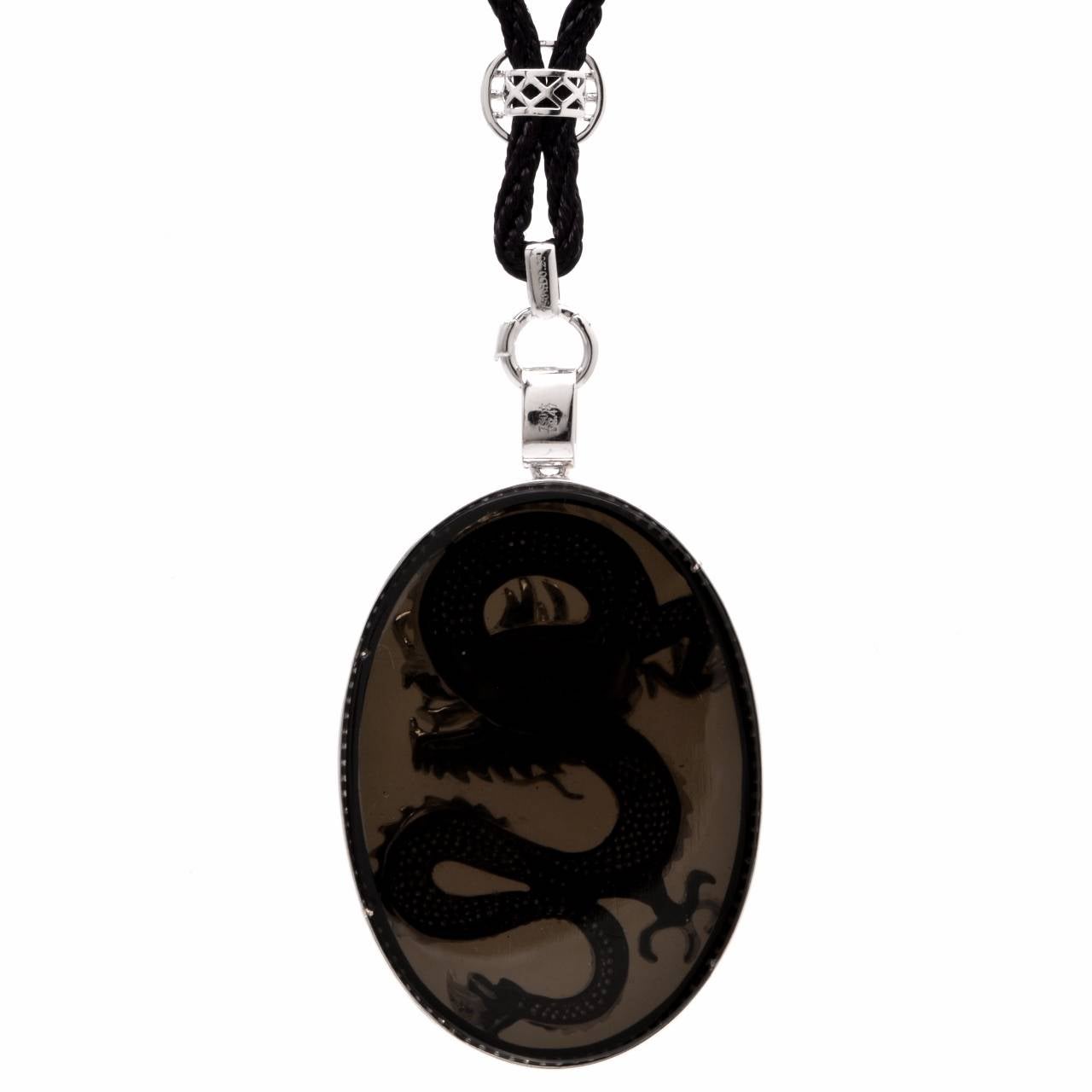 Ruby Diamond Gold Dragon Pendant at 1stDibs | white gold dragon pendant