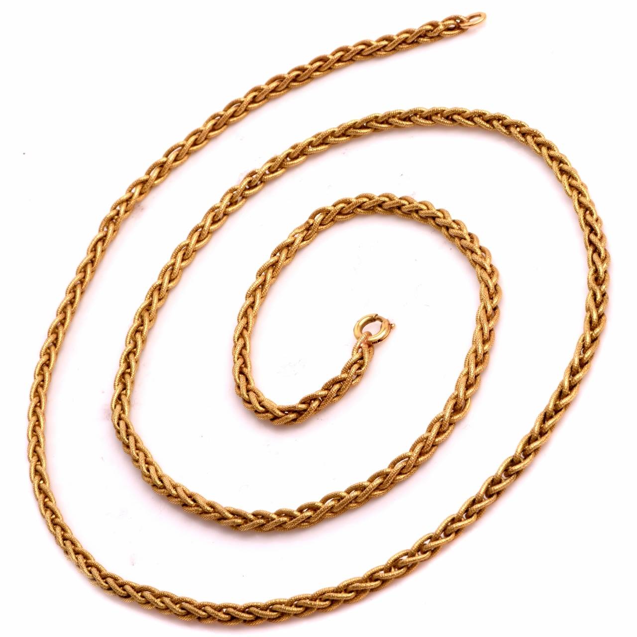 Braided Gold Chain Necklace at 1stDibs