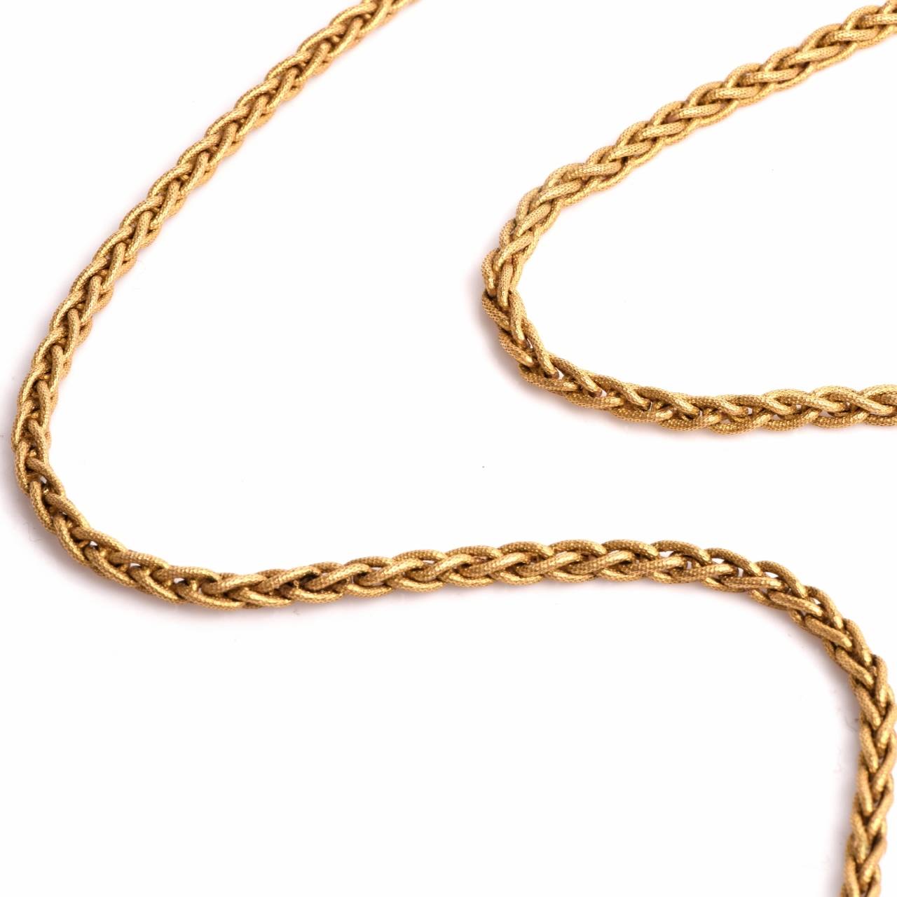 Braided Gold Chain Necklace at 1stDibs