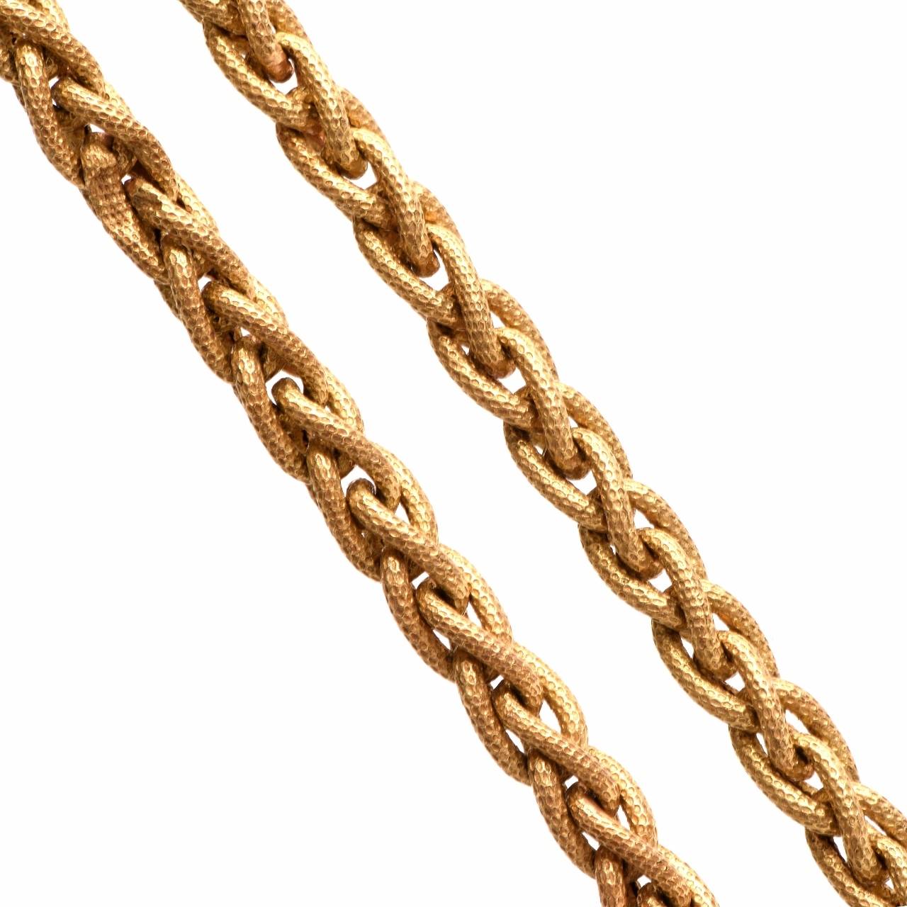 Braided Gold Chain Necklace at 1stDibs