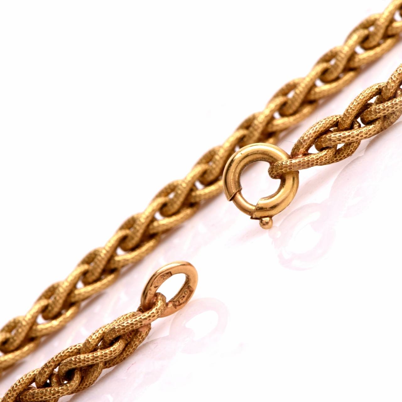 Braided Gold Chain Necklace at 1stDibs