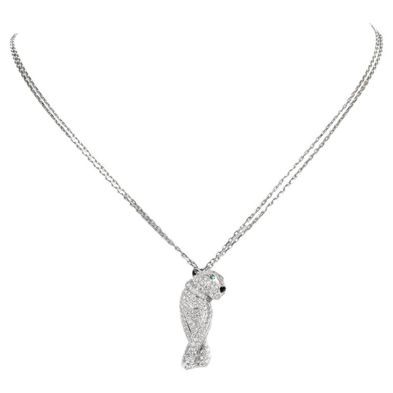 Collier avec pendentif panthère en diamants de Cartier "Panthère de ...