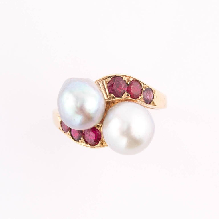 Victorian Pearl Cross Ring at 1stDibs