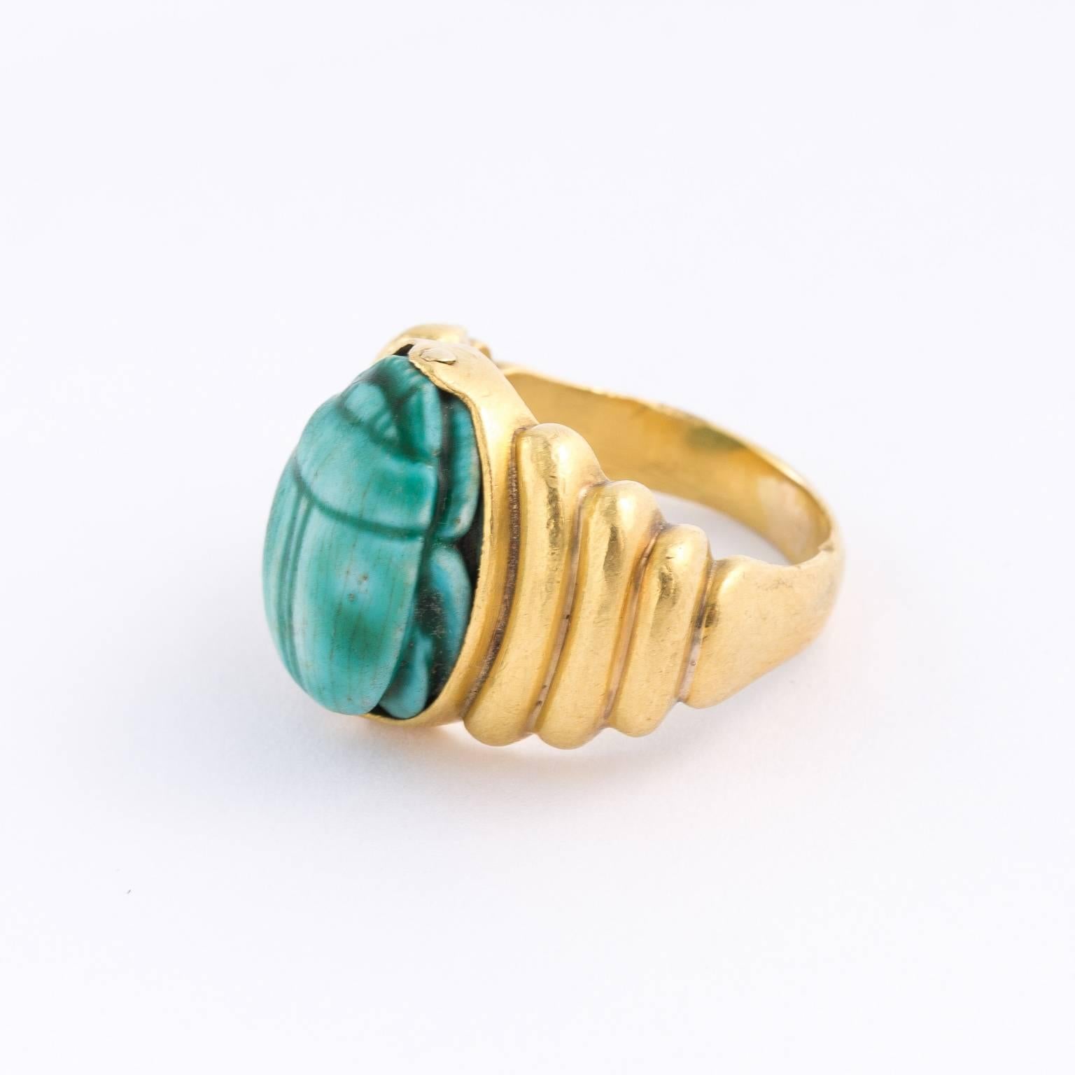 Scarab Ring in 18 Karat Gold at 1stDibs