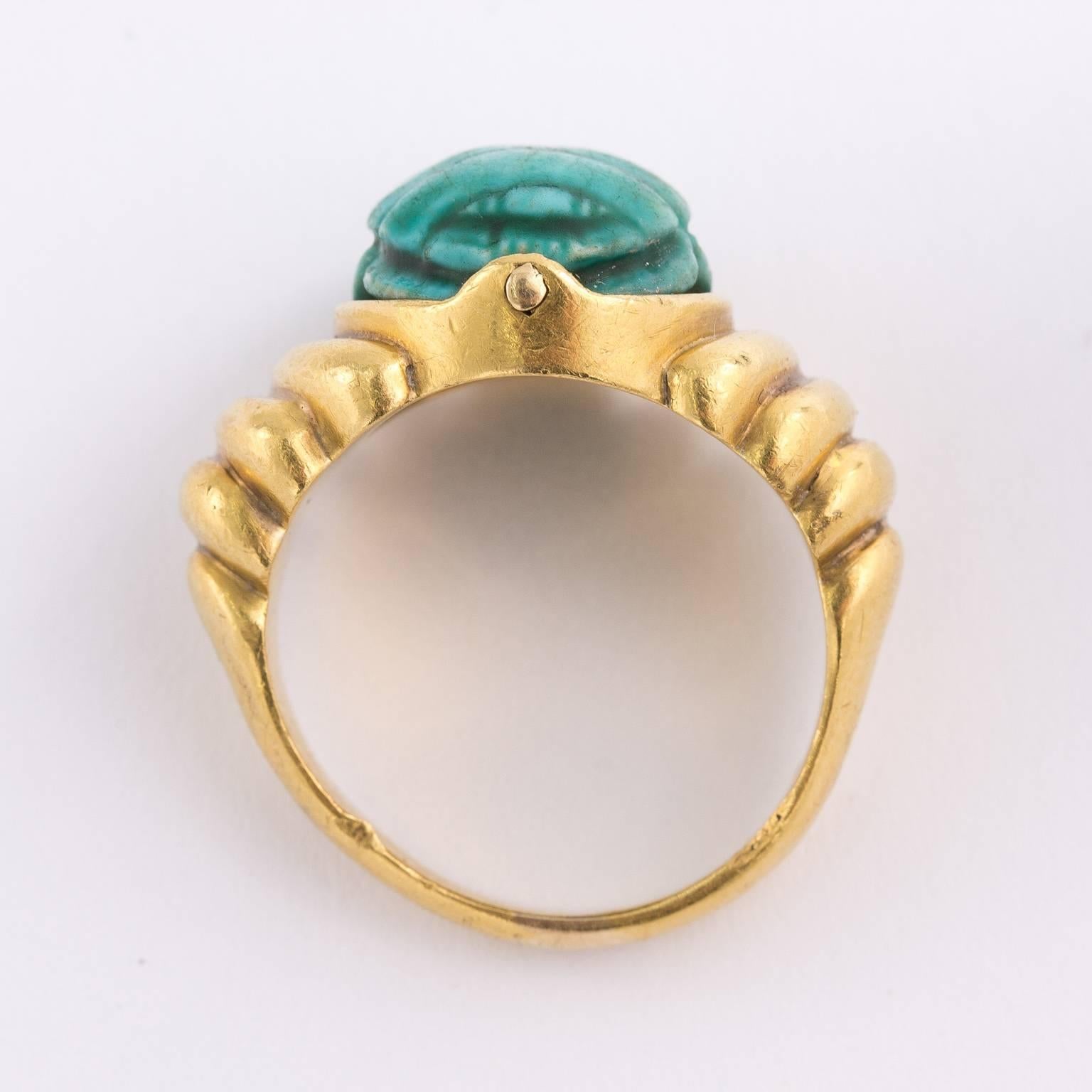 Scarab Ring in 18 Karat Gold at 1stDibs