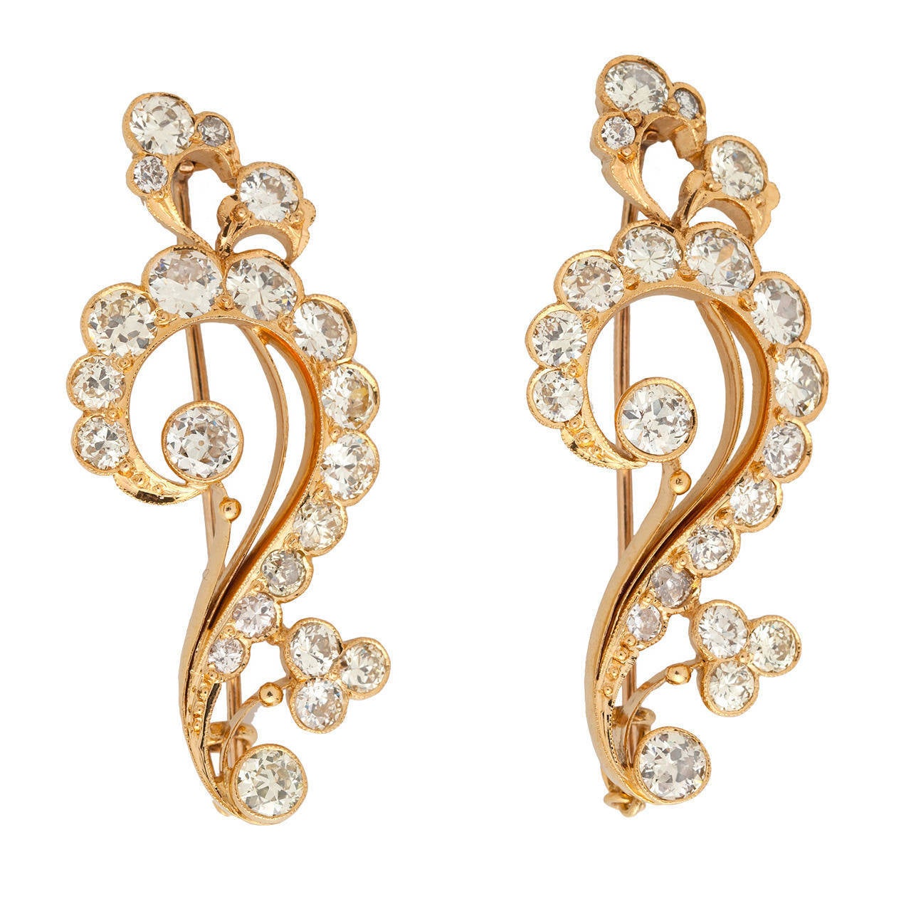 Victorian Diamond Gold Question Mark Pin Set at 1stDibs