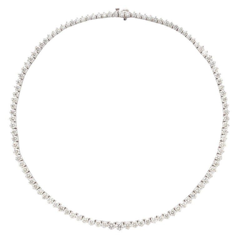 Diamond Line Necklace at 1stDibs