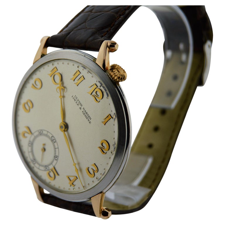 Nardin Platinum Rose Gold Stern Freres Dial Manual Watch at 1stDibs