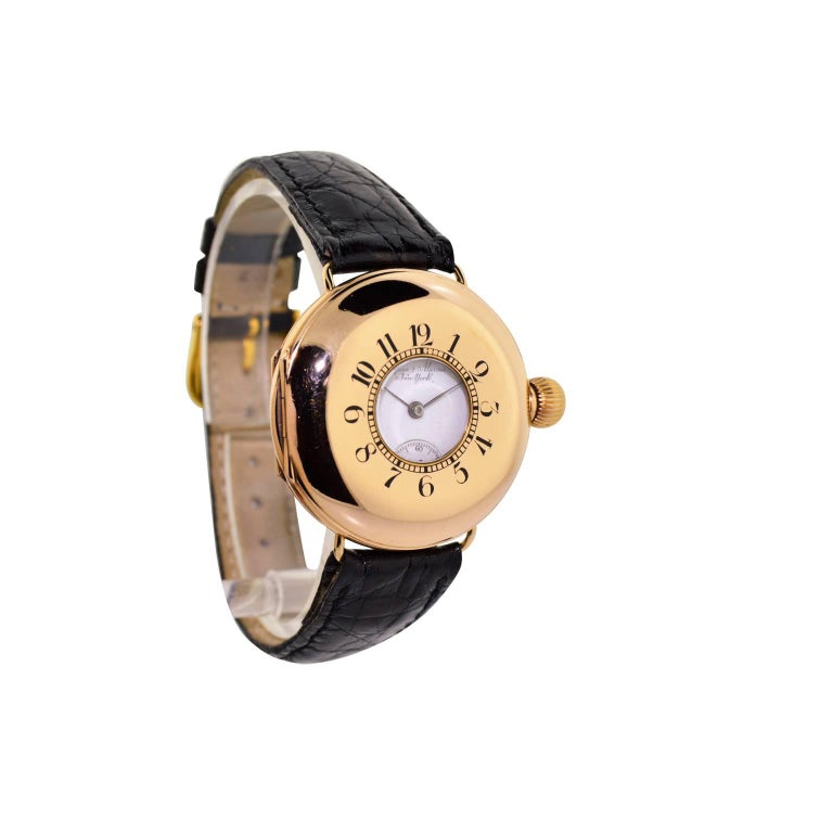 Jaques and Marcus Rose Gold Military Style Manual Watch, circa 1893 For ...