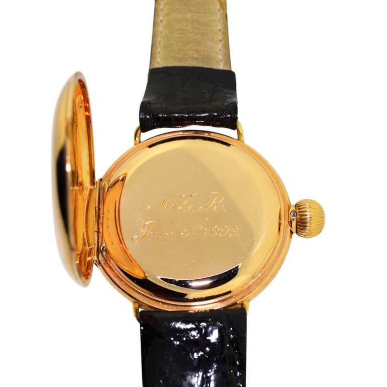 Jaques and Marcus Rose Gold Military Style Manual Watch, circa 1893 For ...