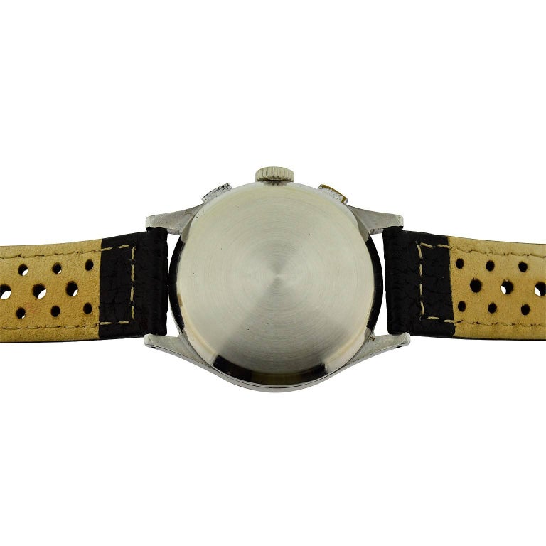 Angelus Stainless Steel Two Register Chronograph Manual Watch, 1940s ...