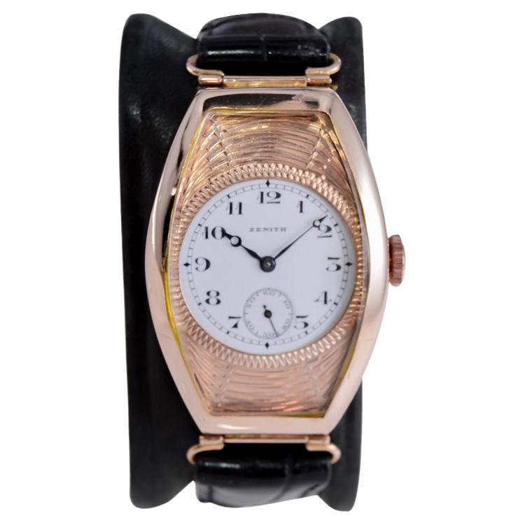 Zenith 14 Karat Yellow Gold Art Deco Tank Style Watch, circa 1920s at ...