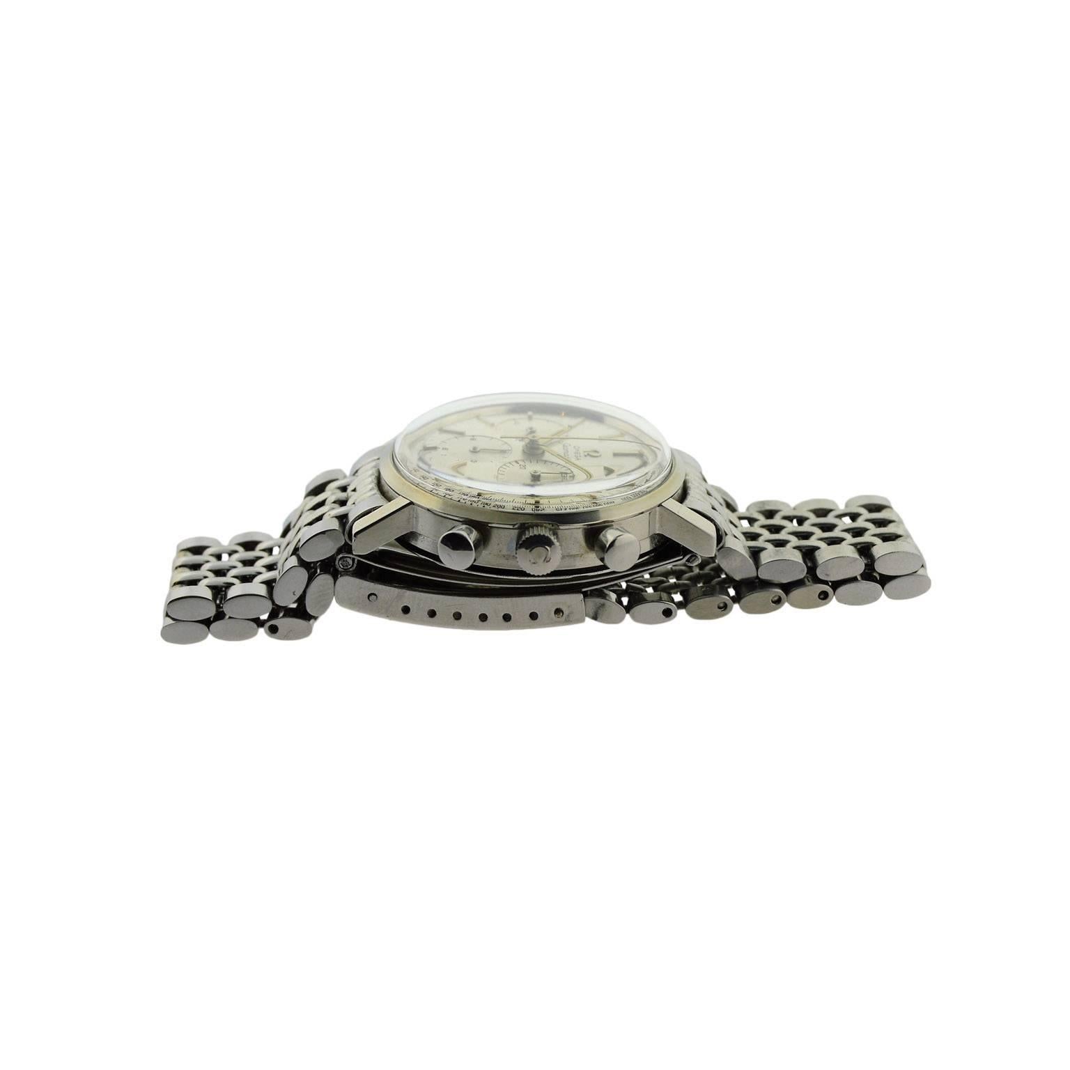 Omega Stainless Steel Chronograph Manual Watch, circa 1960s at 1stDibs