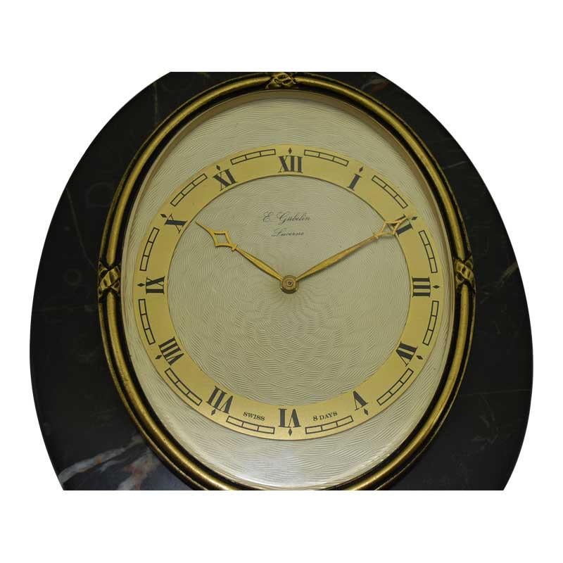 Gubelin Lucerne Art Deco Stone and Bronze Table Clock, circa 1930s For ...