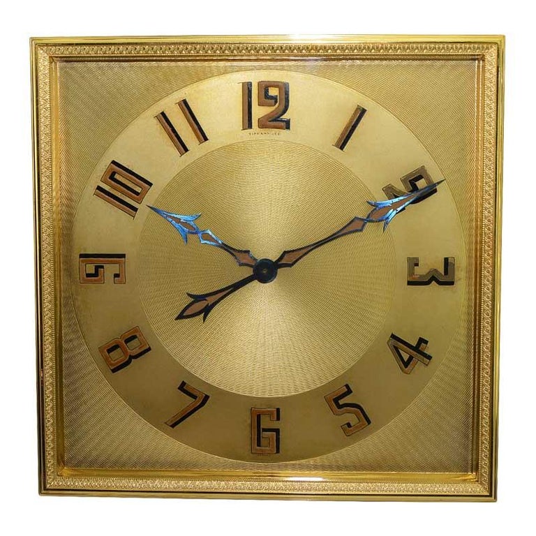 Tiffany and Co. Art Deco Desk Clock by Charles Hour, circa 1920s For ...