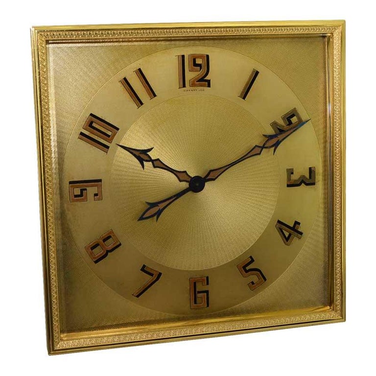Tiffany and Co. Art Deco Desk Clock by Charles Hour, circa 1920s For ...
