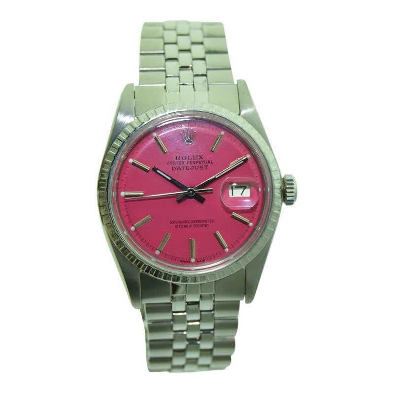 Rolex Steel Datejust with Original Bracelet and Custom Made Dial from ...