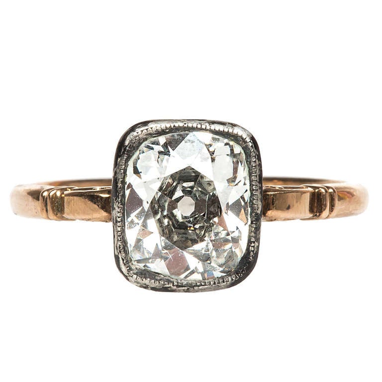 2.06 Carat Diamond Russian Victorian Engagement Ring at 1stDibs