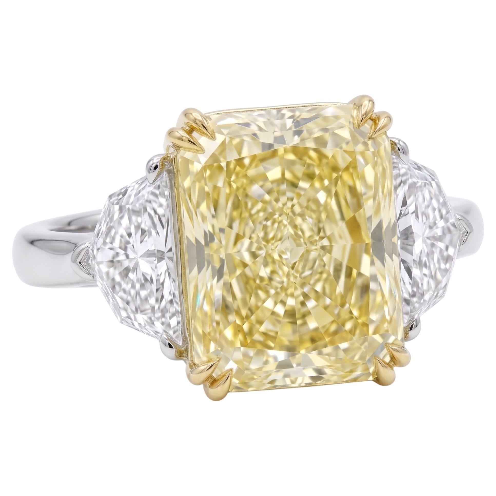 10.26 Carat Fancy Yellow VS1 Cut-Cornered Rectangular Modified ...