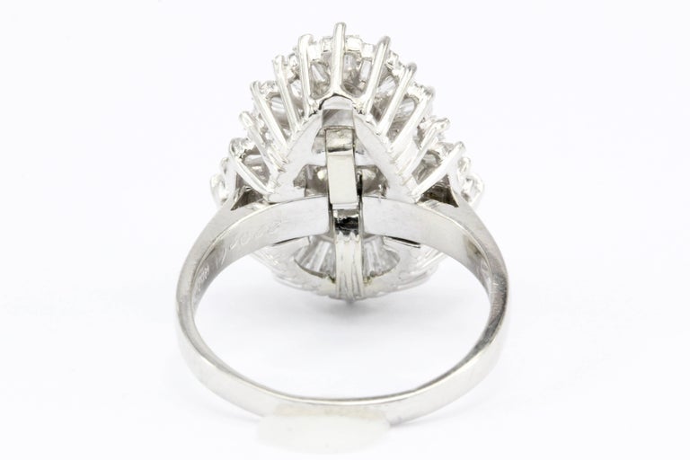Platinum 3 Carat Diamond Convertible Ring to Pendant, circa 1950s at ...