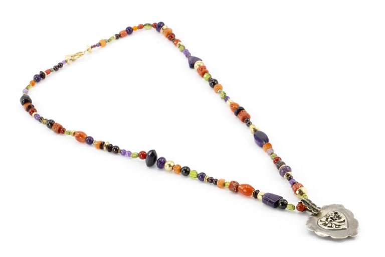 Benny and Valene Aldrich Ju-Ju Beads Sterling Silver and Gold Inlaid ...
