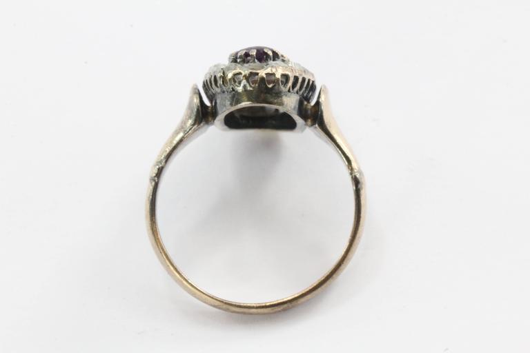 1770s Georgian Gold Rose Cut Diamond Purple Paste Ring at 1stDibs ...