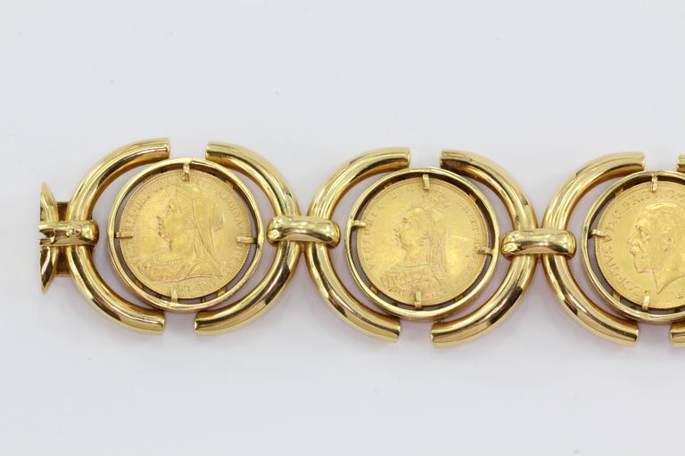 Heavy British Gold Sovereign Coin Bracelet from Verona Italy at 1stDibs ...