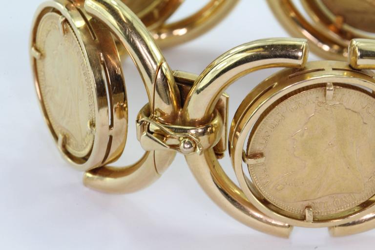 Heavy British Gold Sovereign Coin Bracelet from Verona Italy at 1stDibs ...